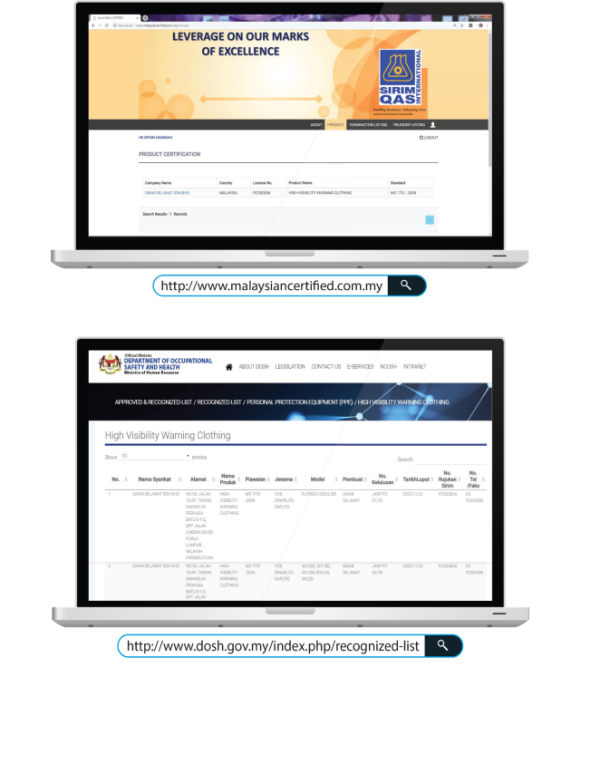 MS 1731:2004 SIRIM-DOSH – Sinar Selamat Sdn Bhd